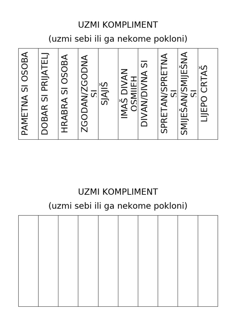 Komplimenti | PDF
