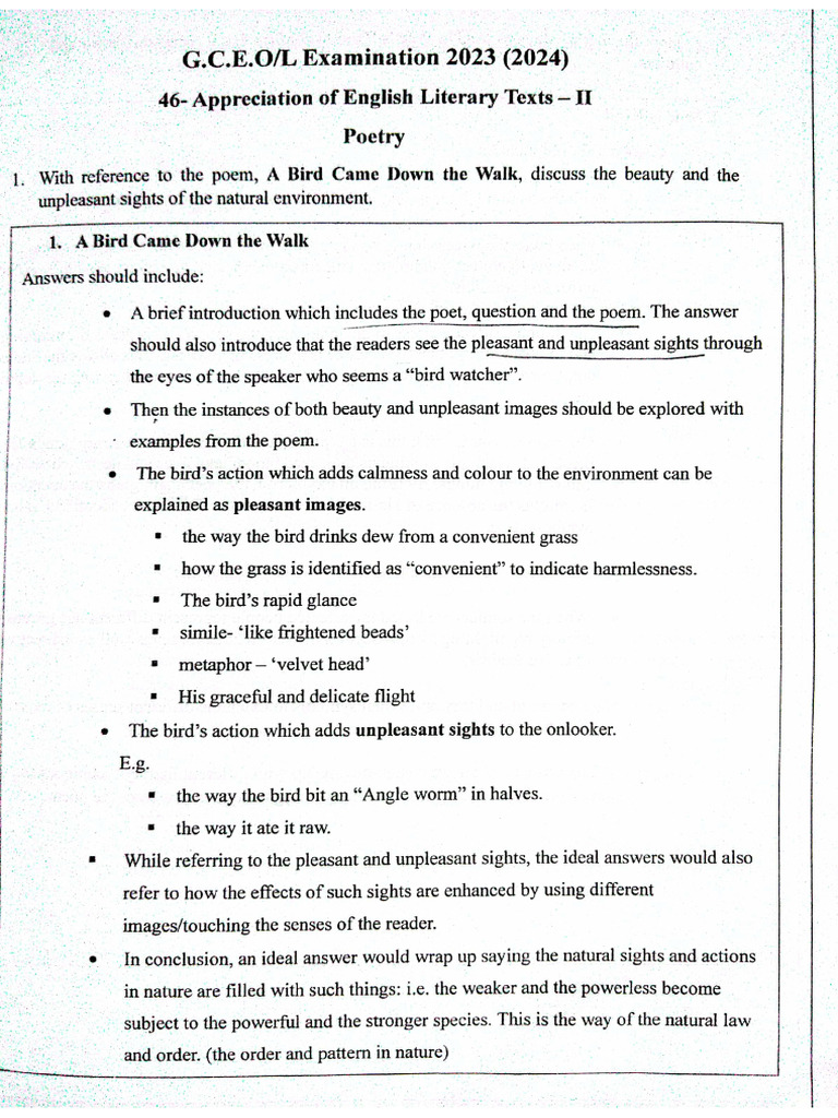 2024 OL English Marking Scheme Guide | PDF