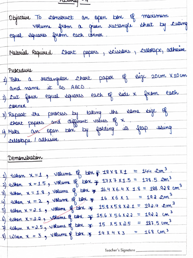 Maths Practical Lab Activity 3 Class 12 Pdf