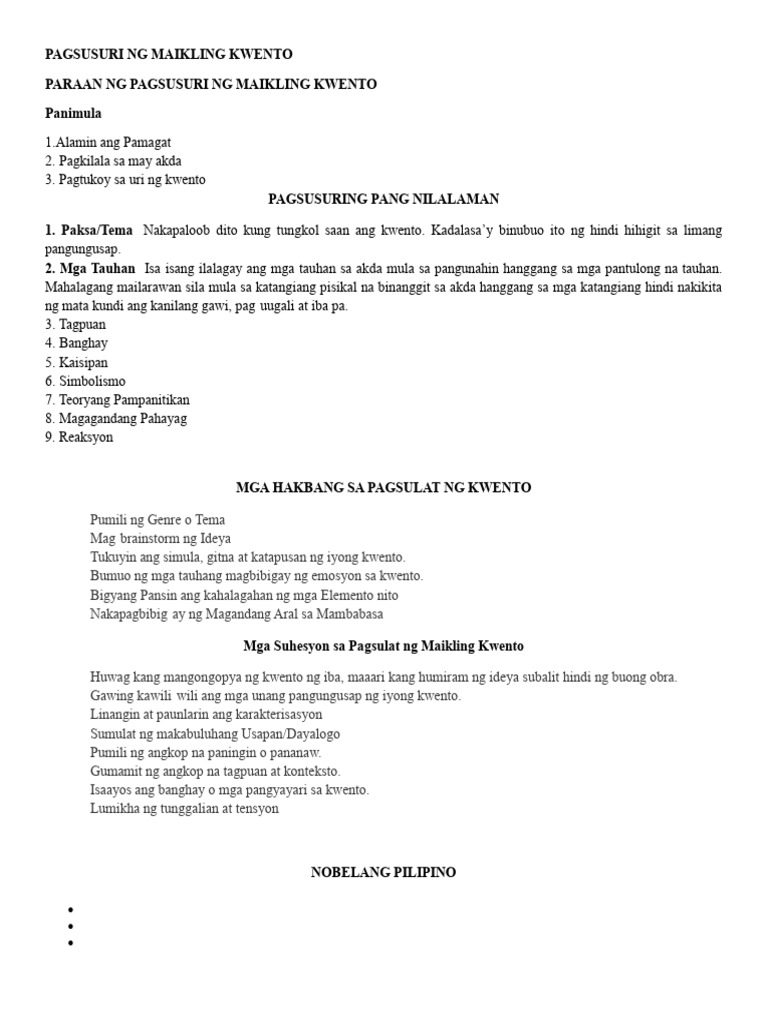 Fil 10 Reviewer | PDF