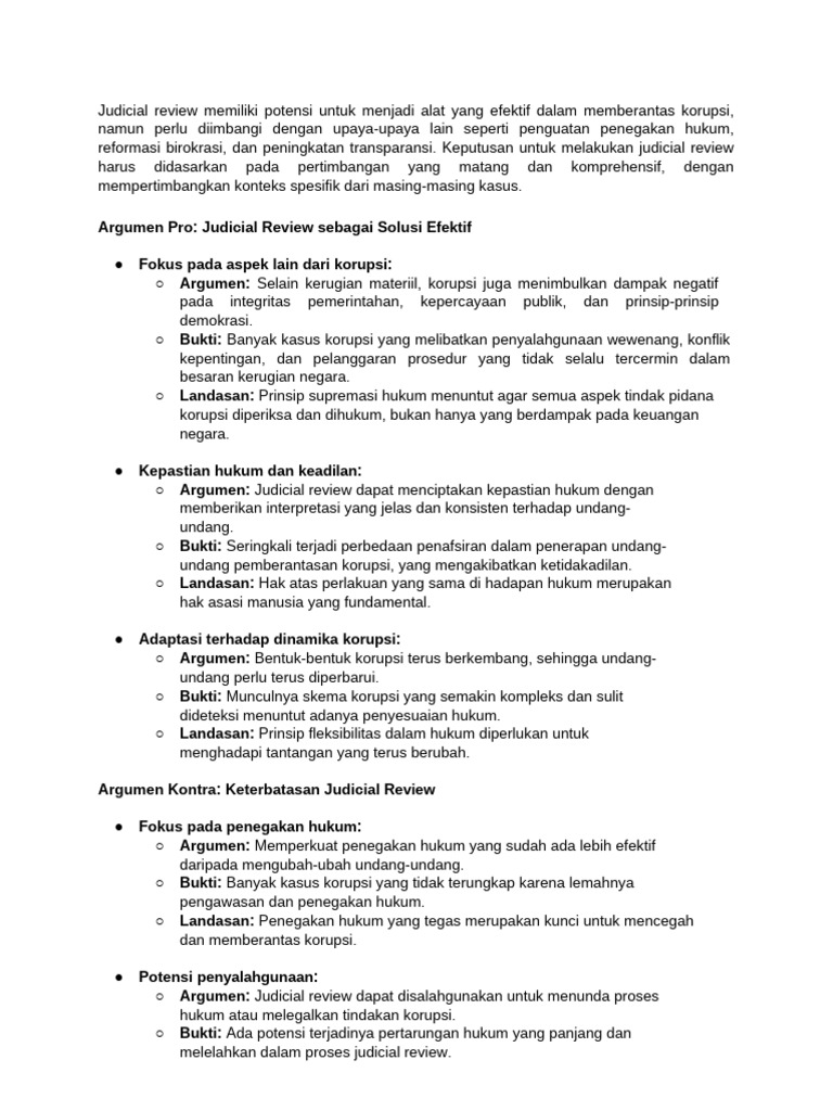 Penjelasan Argumen Pro Dan Kontra.docx | PDF