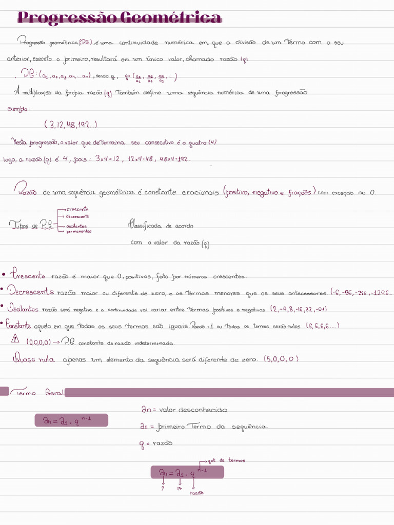 Progressão Geométrica | PDF