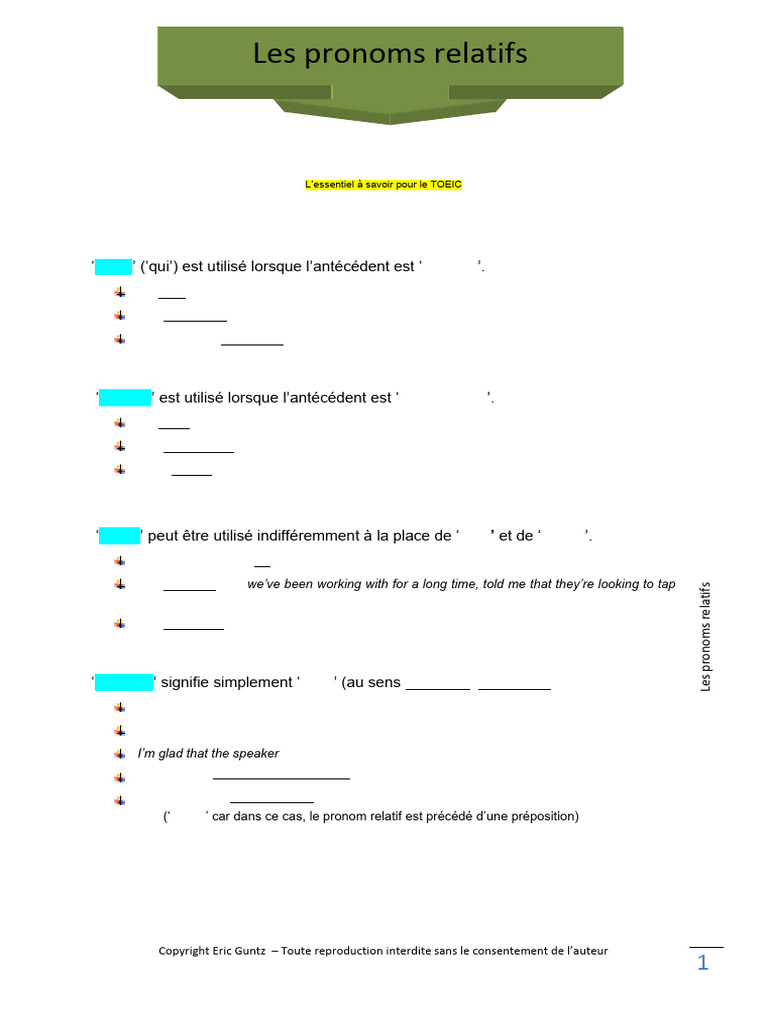 les-pronoms-relatifs-2 | PDF