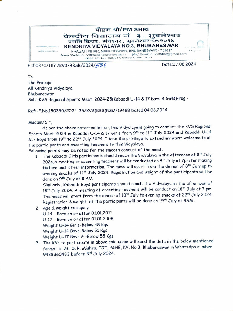 26-KV 3 RSM HOST LETTER | PDF | Education Policy | School Types