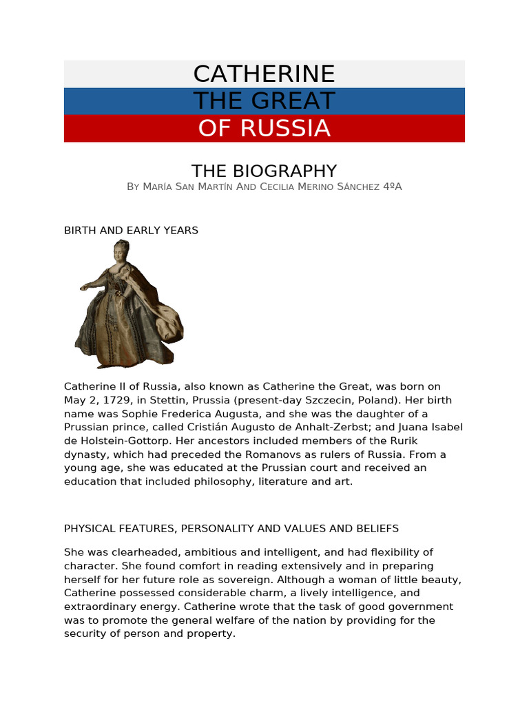 Catherine the Great Biography | PDF | Russian Empire
