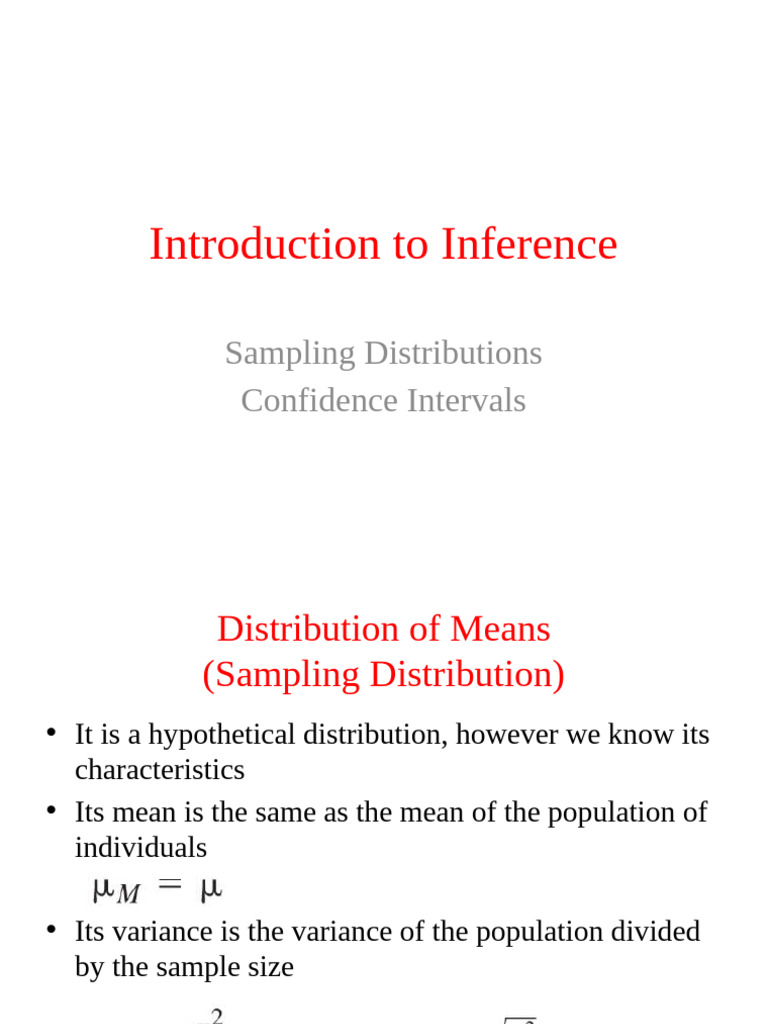 6. Introduction to Inference_Part 1 | PDF | Confidence Interval ...