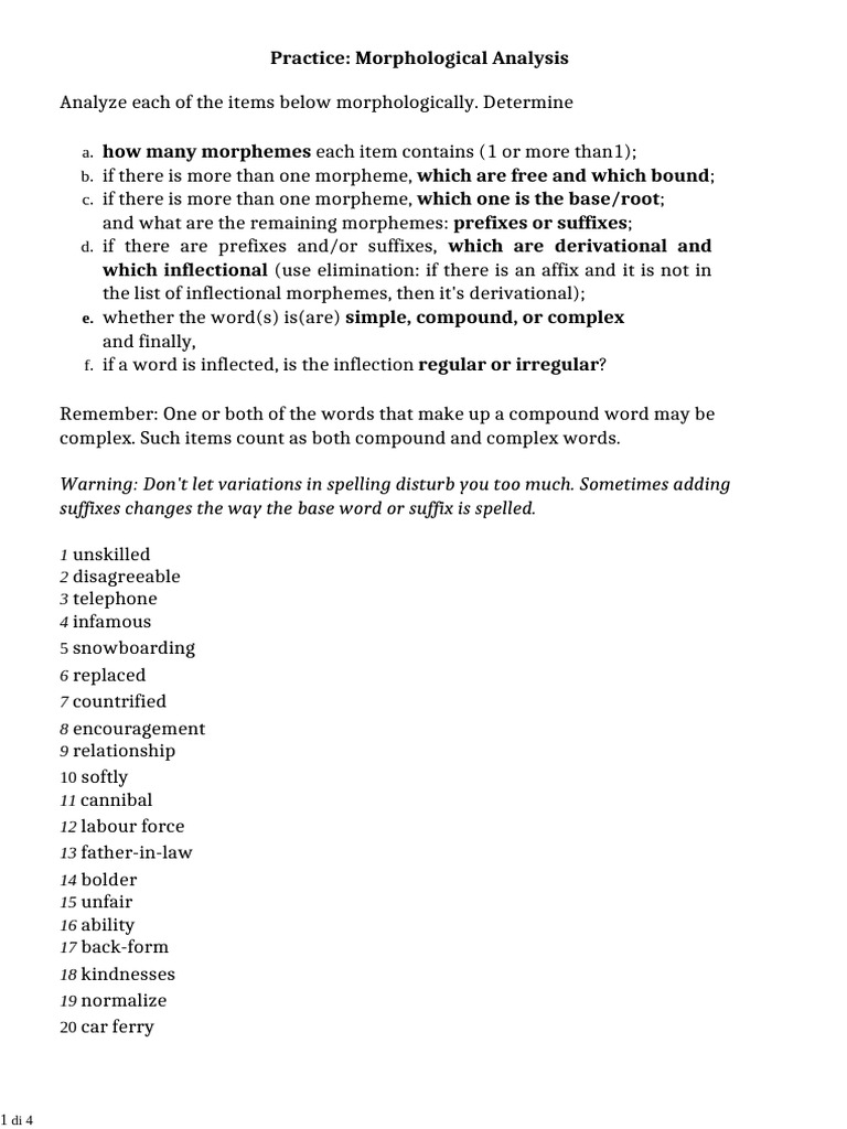 Morpheme.analysis | PDF