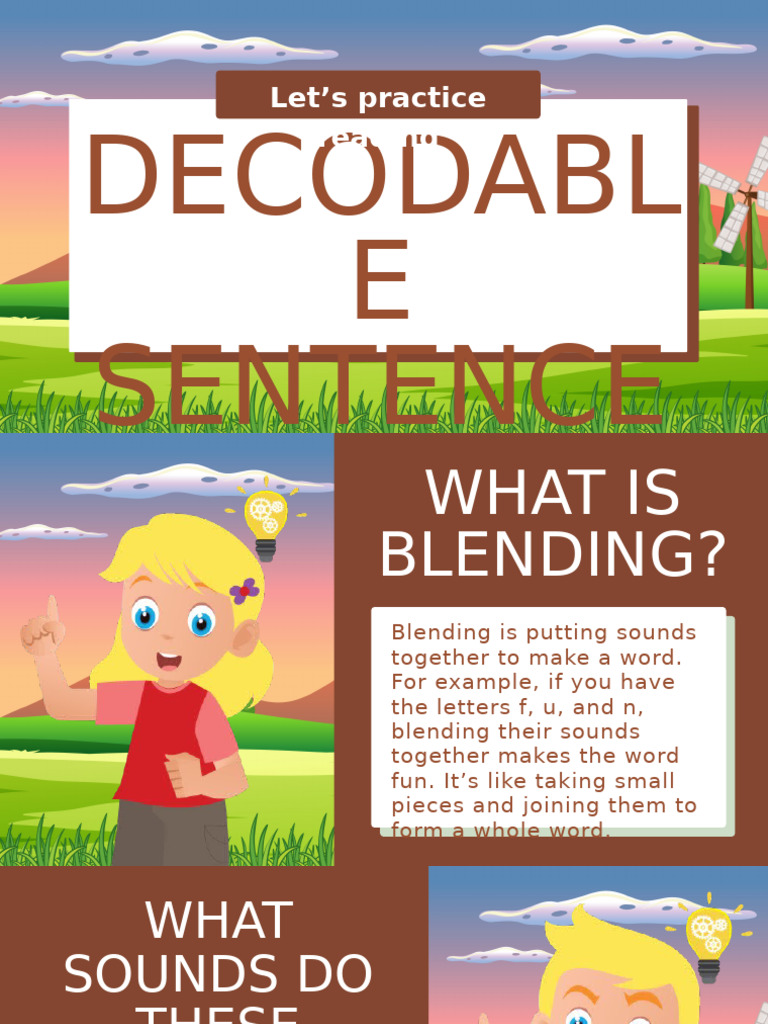 Decodable English Sentences | PDF