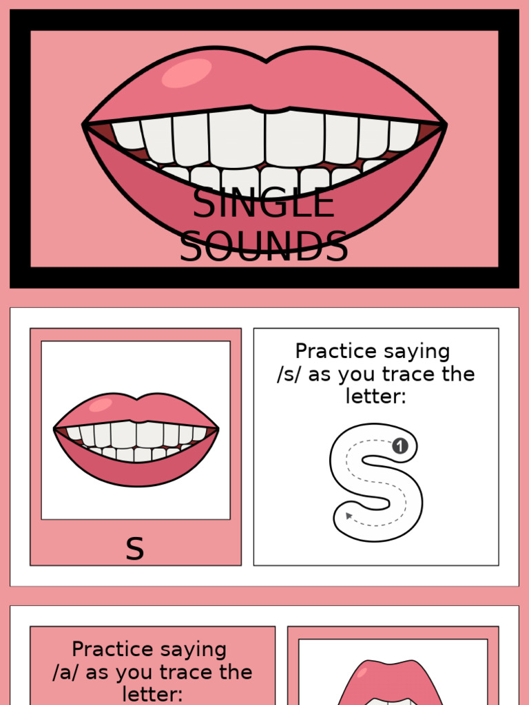 Pink White Mouth Placement and Letter Formation English Presentation | PDF