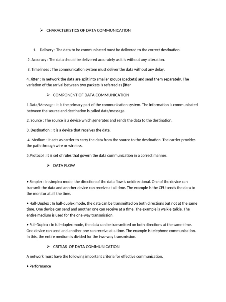 Data Communication Pdf Computer Network Duplex Telecommunications