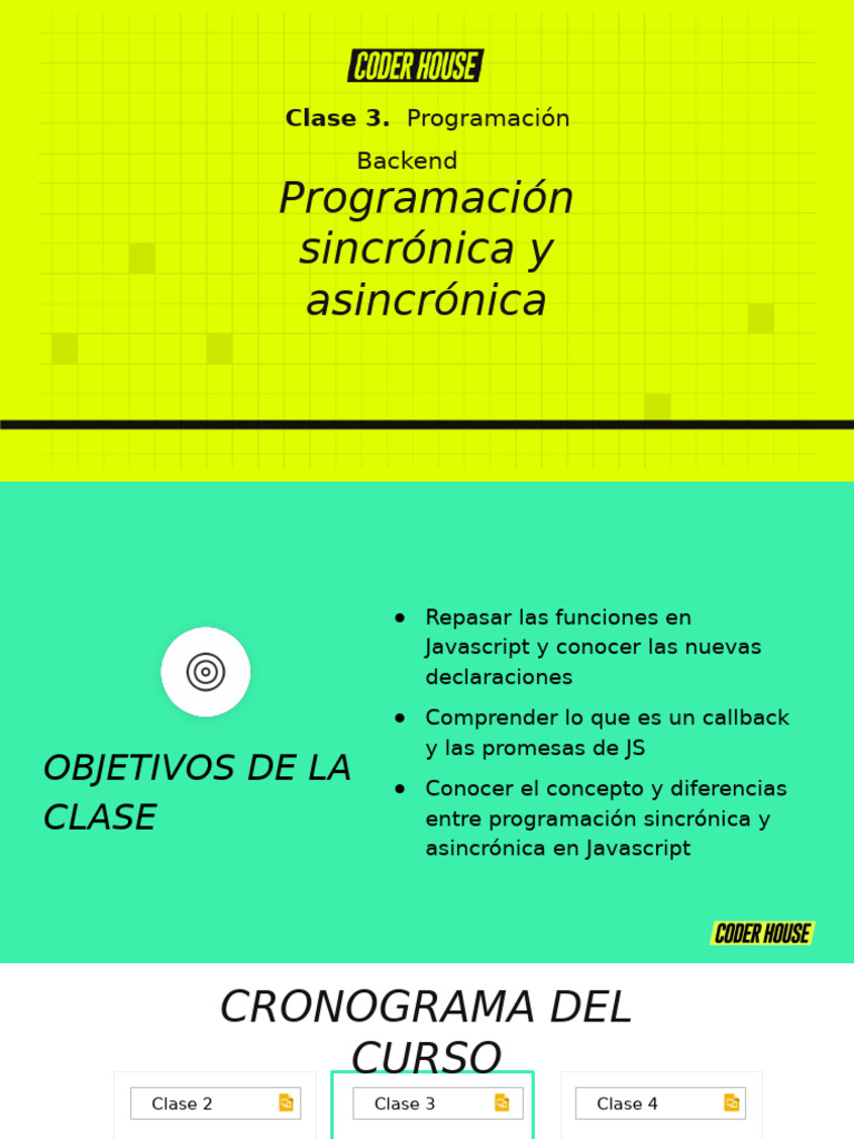 Clase 3 Programación Sincrónica Y Asincrónica Pdf Programa De 