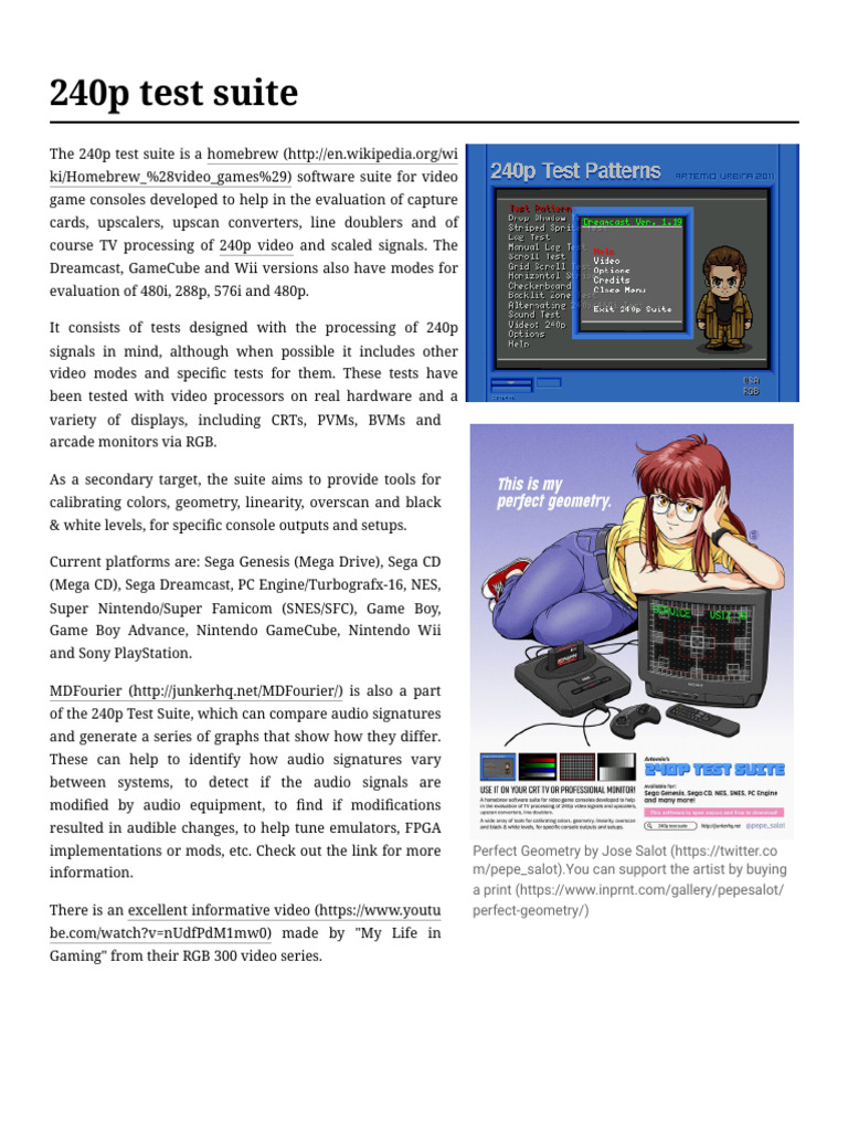 240p test suite - Classic Console Upscaler Wiki | PDF | Display ...
