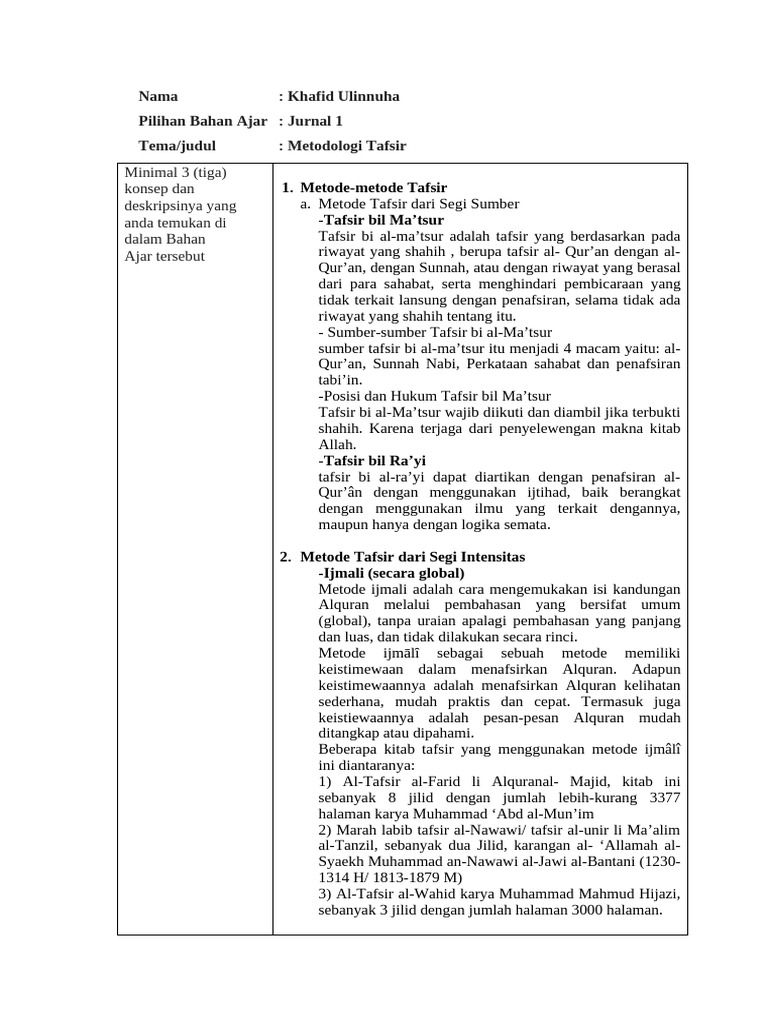 Analisis Bahan Ajar KB 1 | PDF