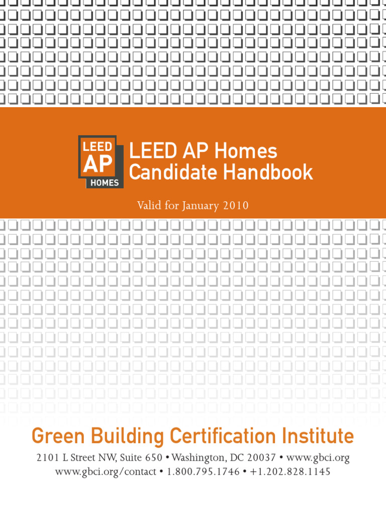 Candidate Handbook for LEED AP Home | PDF | Credit Card ...