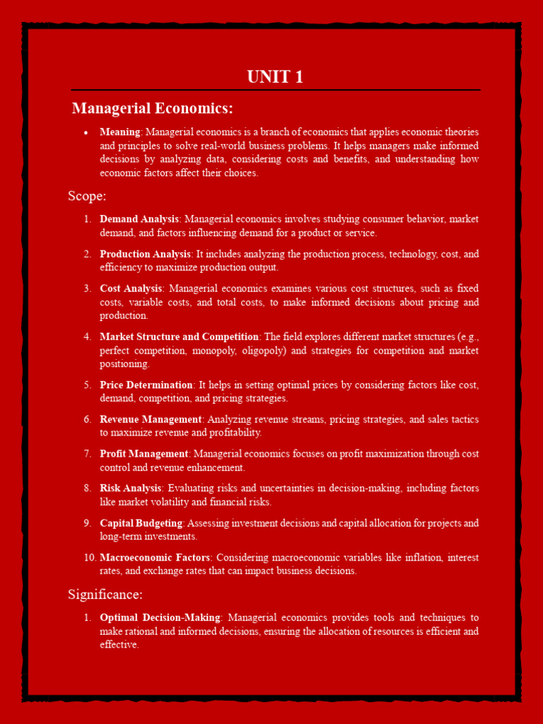 Managerial Economics | PDF | Demand | Elasticity (Economics)