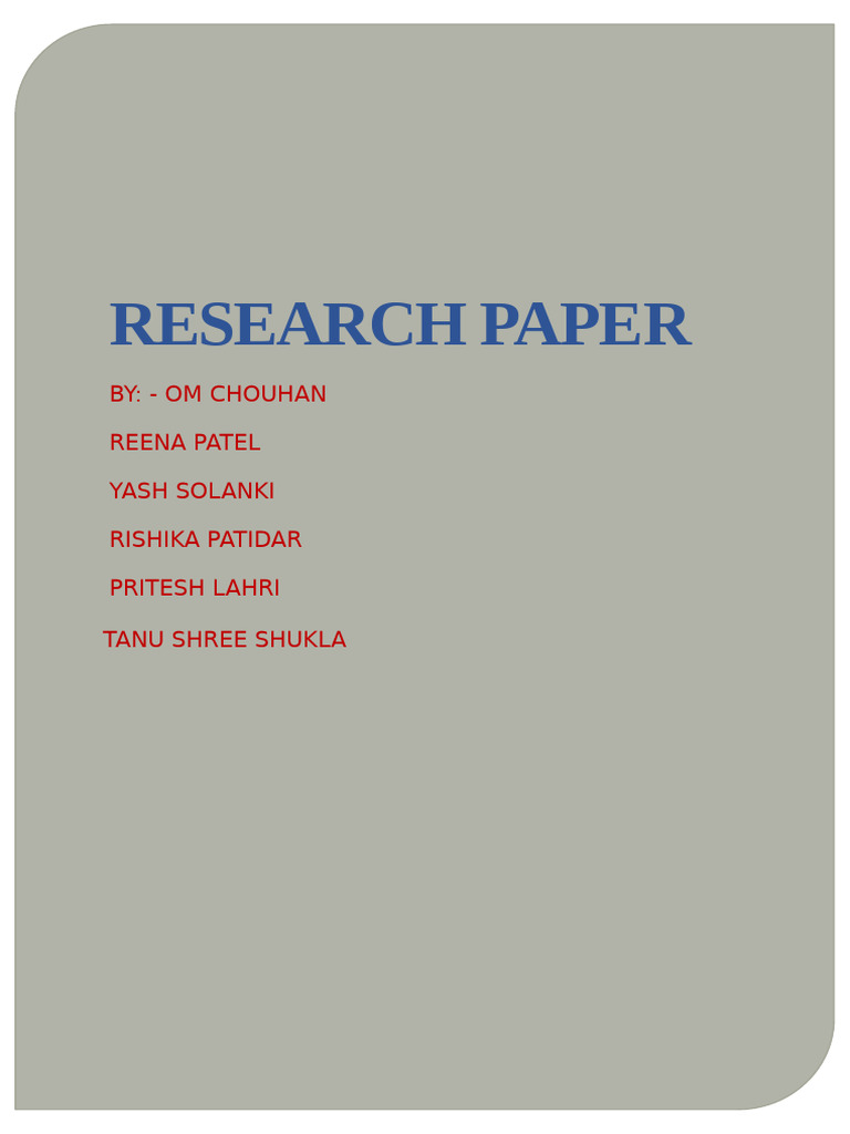 FINAL-RESEACH-PAPER (Internal 3).. 3rd sem | PDF | Survey Methodology ...