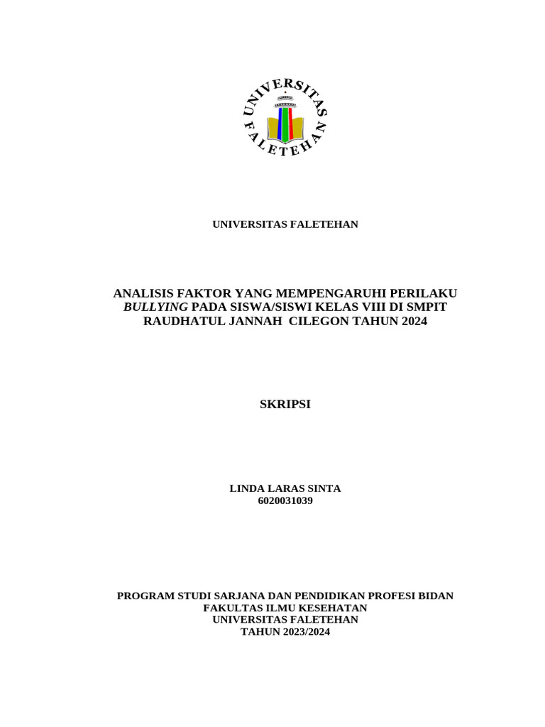 Faktor Penyebab Bullying di SMPIT | PDF