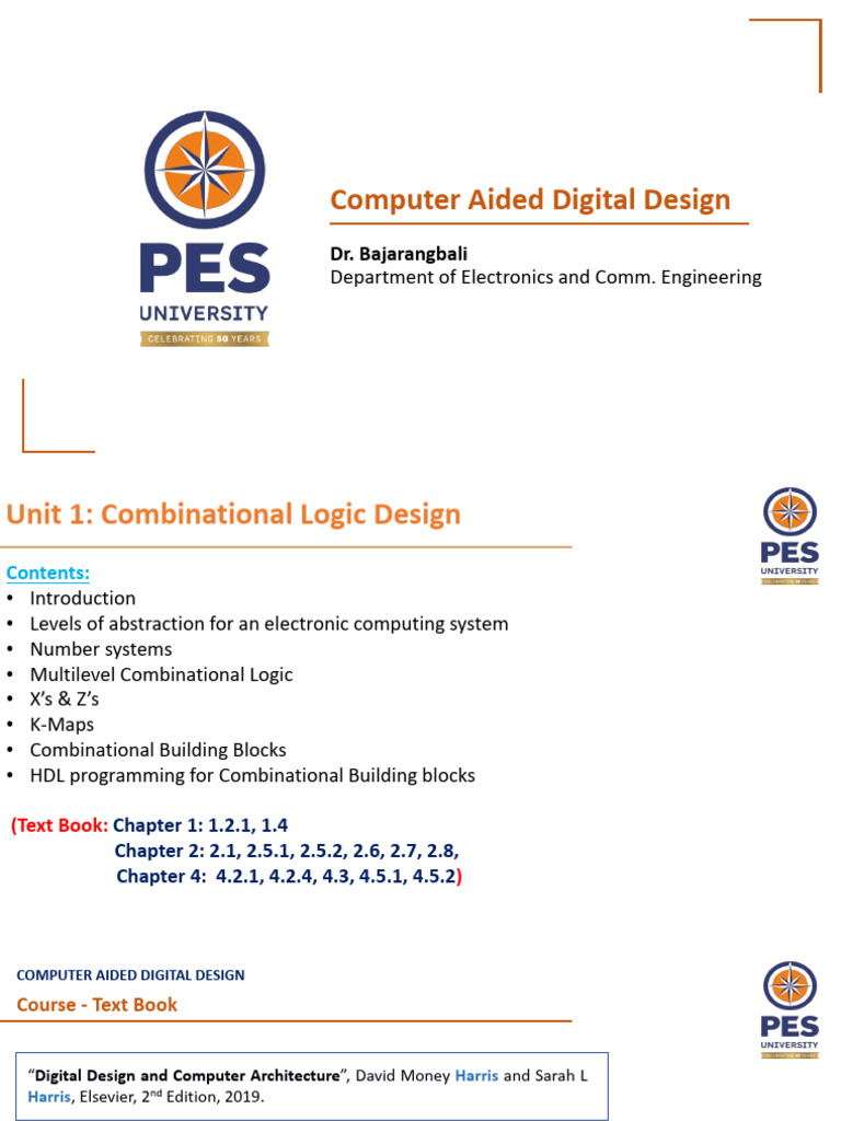 CADD_Unit 1_2024 | PDF | Logic Gate | Electronic Design