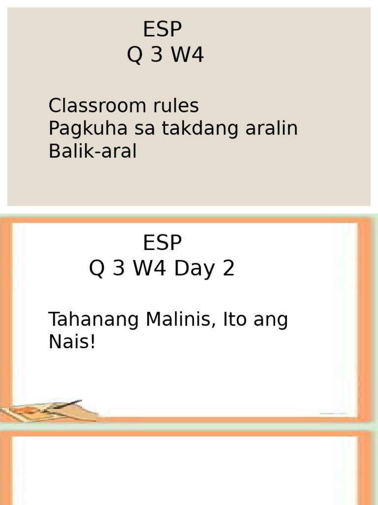 Q3 W4 ESP - Day 2 January 14,2025 | PDF