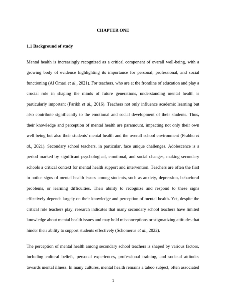 Alicia Project Work-1 - 100024 | PDF | Mental Health | Mental Disorder