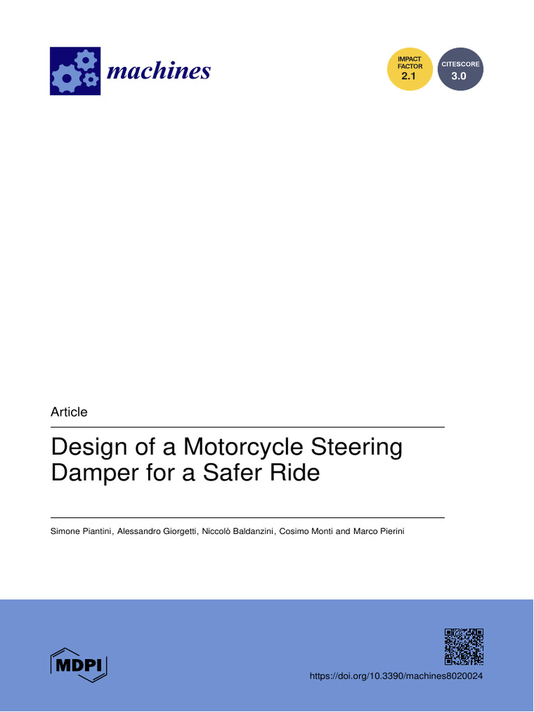 Design of A Motorcycle Steering Damper For A Safer Ride | PDF | Damping ...