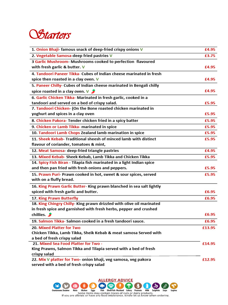 New Menu Oct 24 - 042700 | PDF | Indian Cuisine | Curry