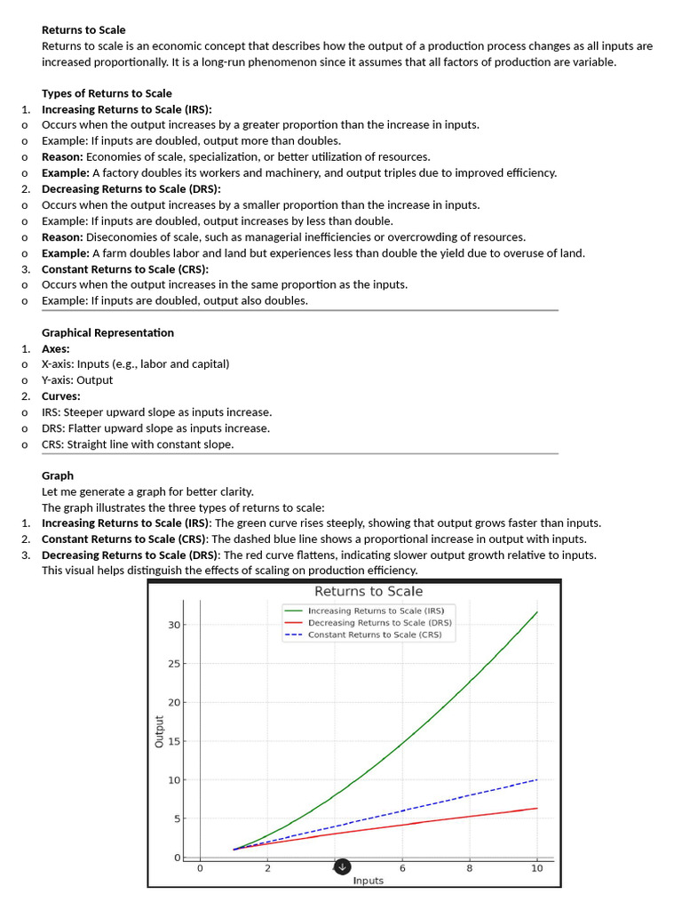 Returns to Scale | PDF | Economics | Economies
