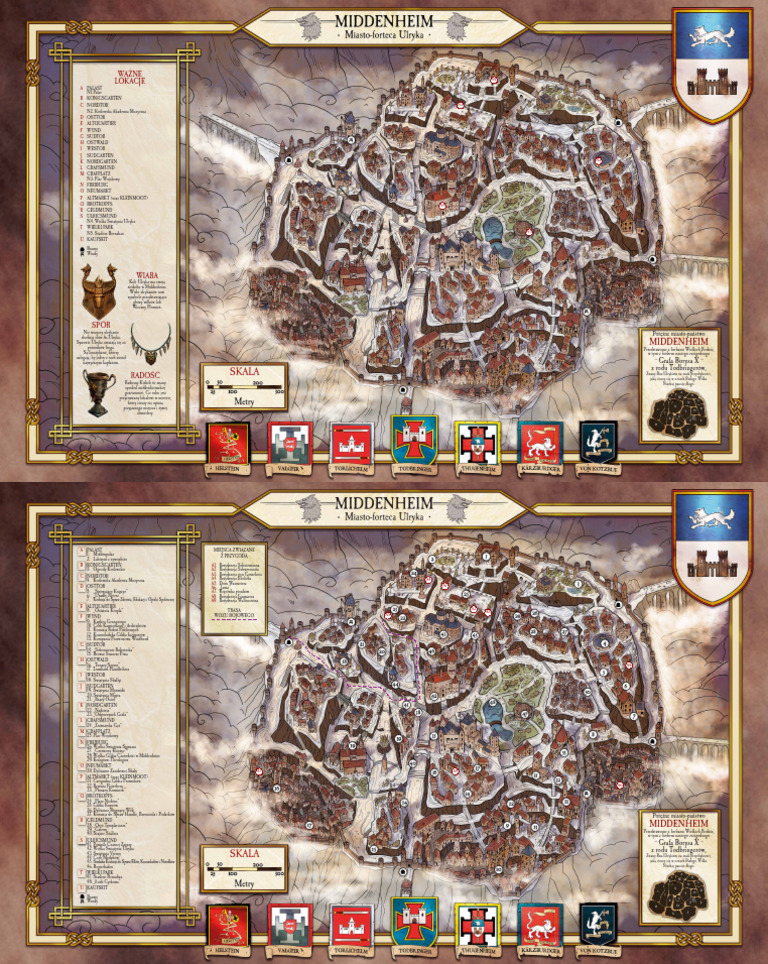 Warhammer 4ed - Wewnętrzny Wróg 03 - Szara Eminencja - Mapy Middenheim ...