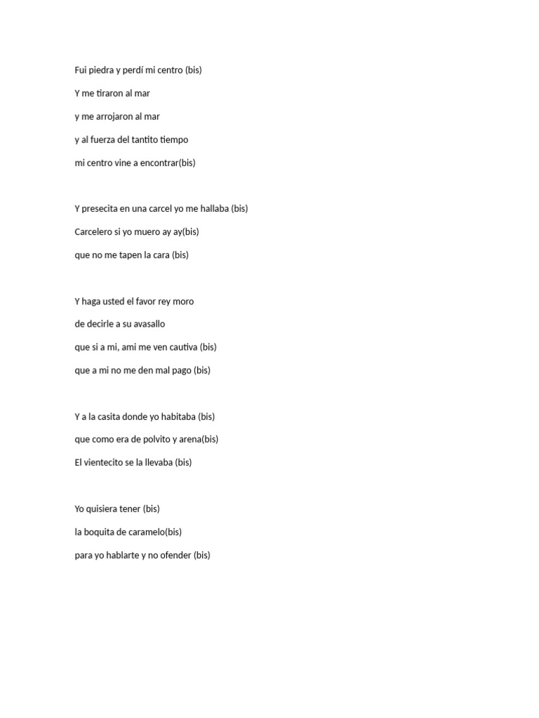 Letra Tientos Estilos | PDF