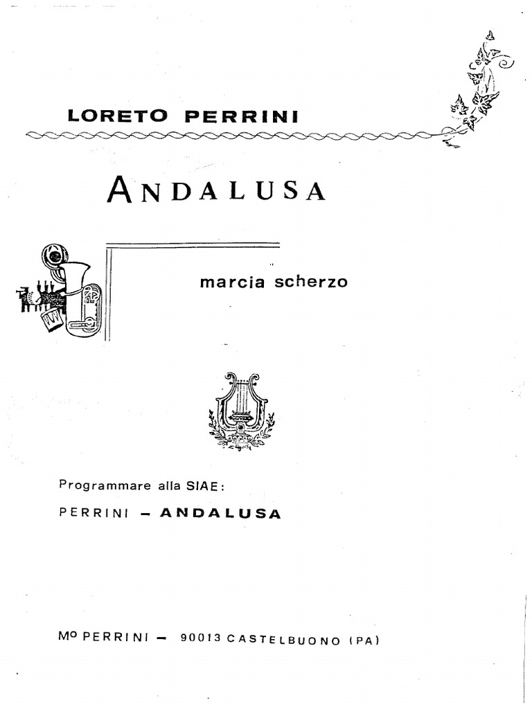 Andalusa Perrini Loreto Partitura signed PDF