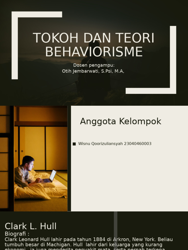 Tokoh Dan Teori Behaviorisme | PDF