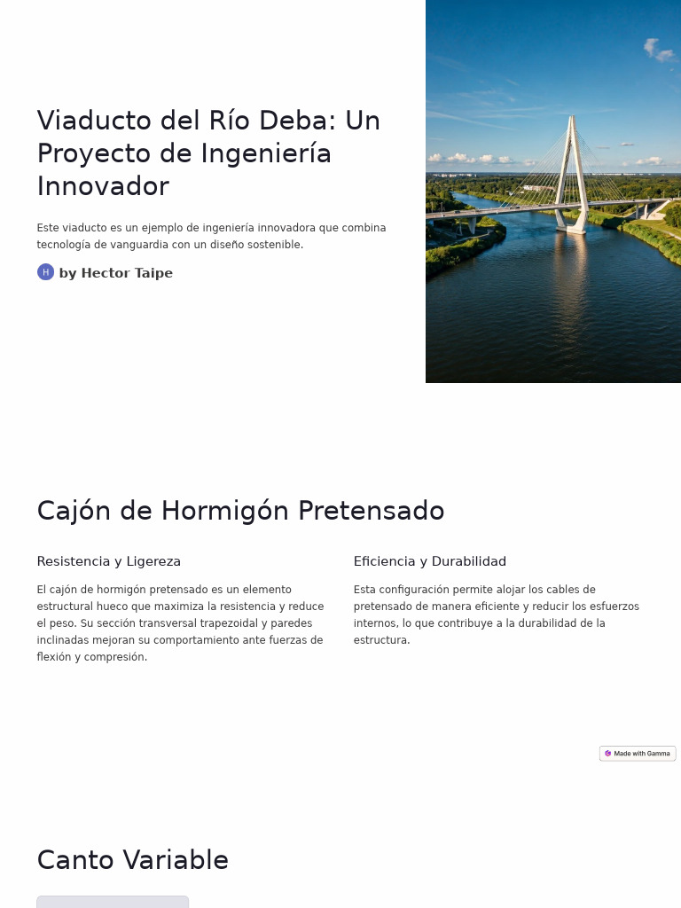 Viaducto del Río Deba: Innovación Estructural | PDF | Hormigón ...