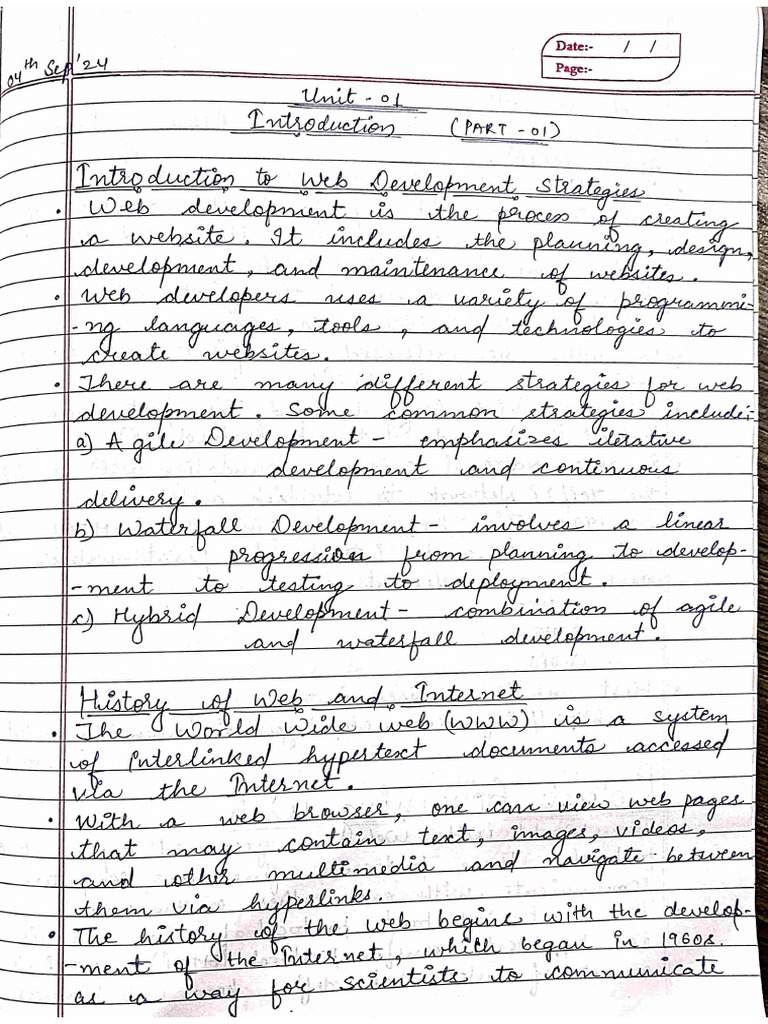 Web Technology Unit-01 | PDF