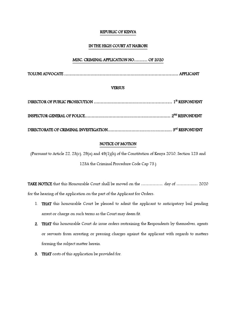 Application For Anticipatory Bail | PDF | Bail | Criminal Procedure In South Africa