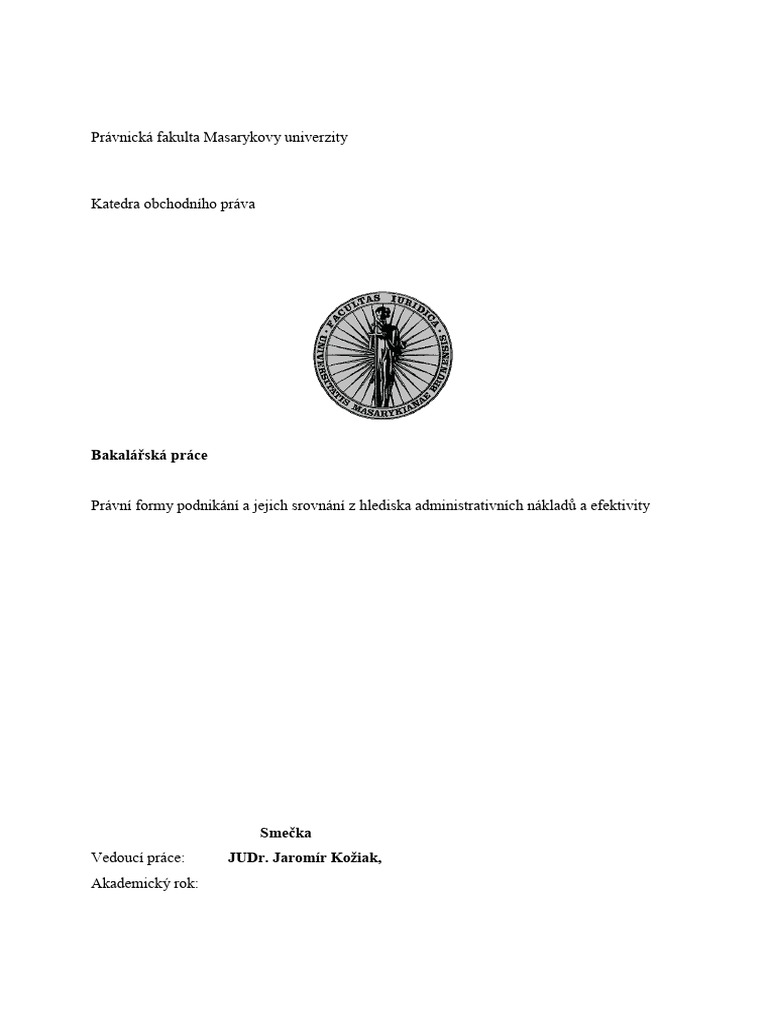 Právní Formy Podnikání | PDF