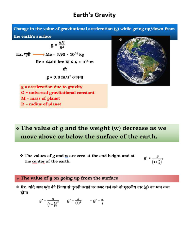 Earth's Gravity | PDF