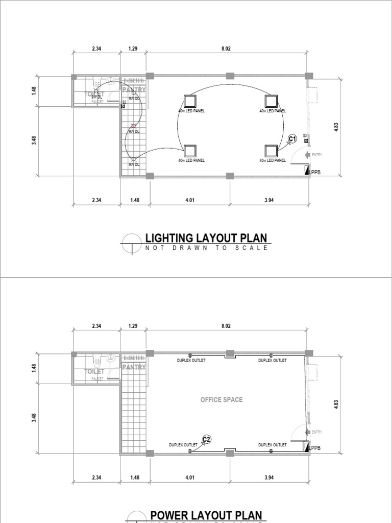 Office Lighting and Power Plan | PDF