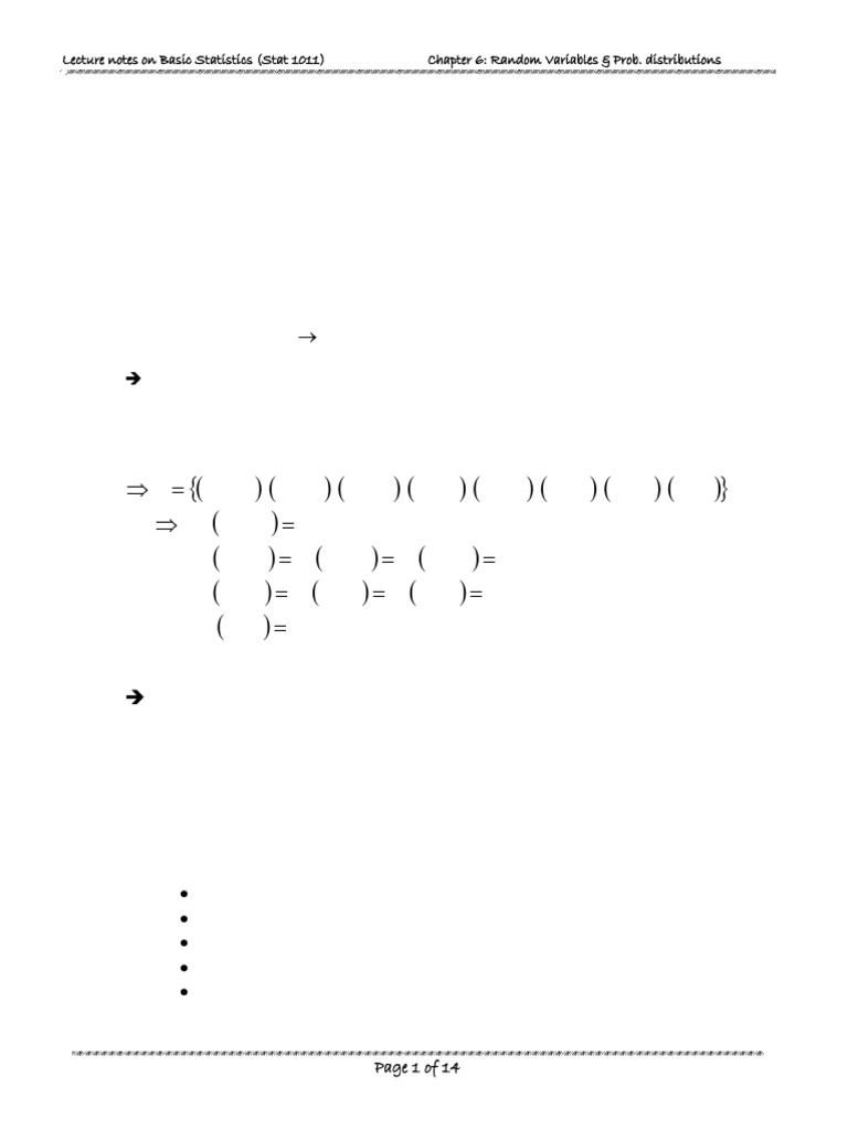 Chapter-6-Probability distributions (1) - Copy | PDF | Probability Distribution | Expected Value