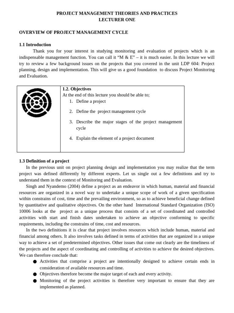 Project Management Theories and Practices | PDF | Project Management | Theory