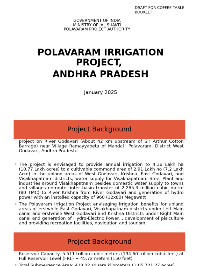 Coffee Table Book of Polavaram Irrigation Project July 2021 | PDF ...