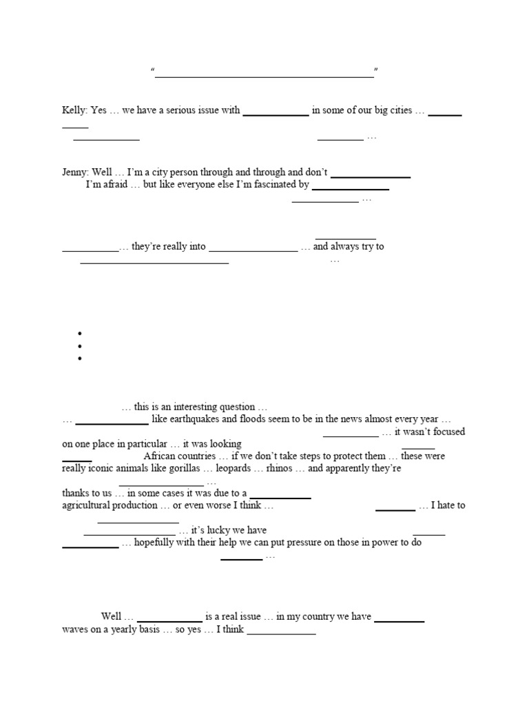 ILETS Sample Speaking About Environment | PDF | Nature | Climate Change