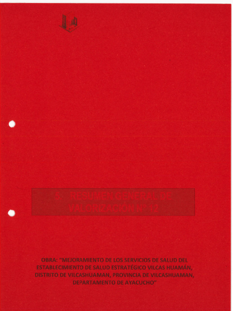 RESUMEN GENERAL DE VALORIZACION Dici | PDF