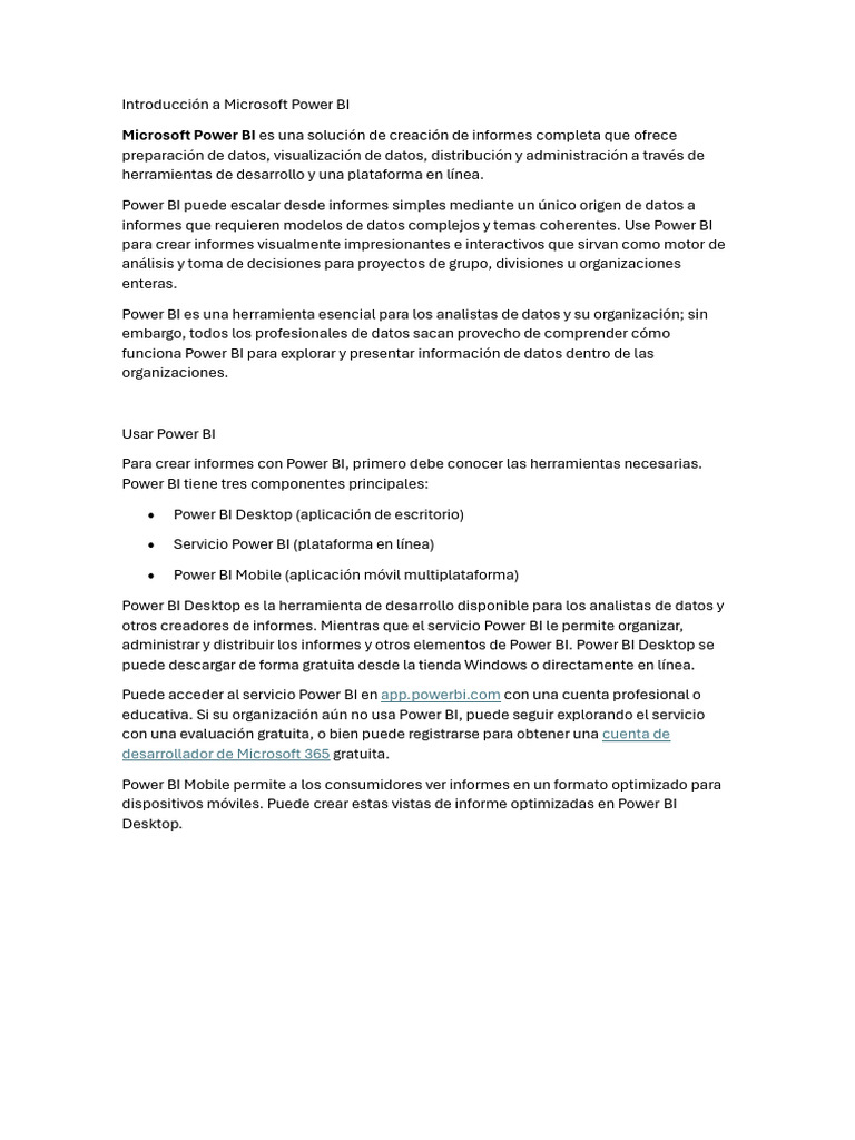 Guía Completa de Microsoft Power BI | PDF | Microsoft | Aplicación movil