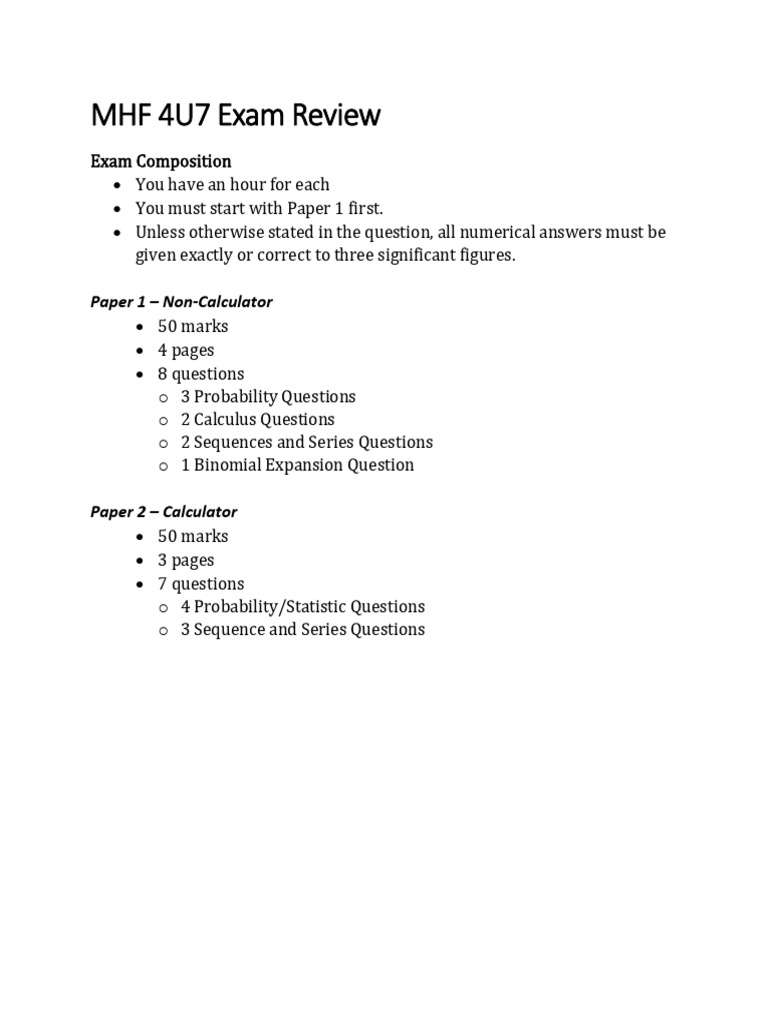 Exam Review | PDF