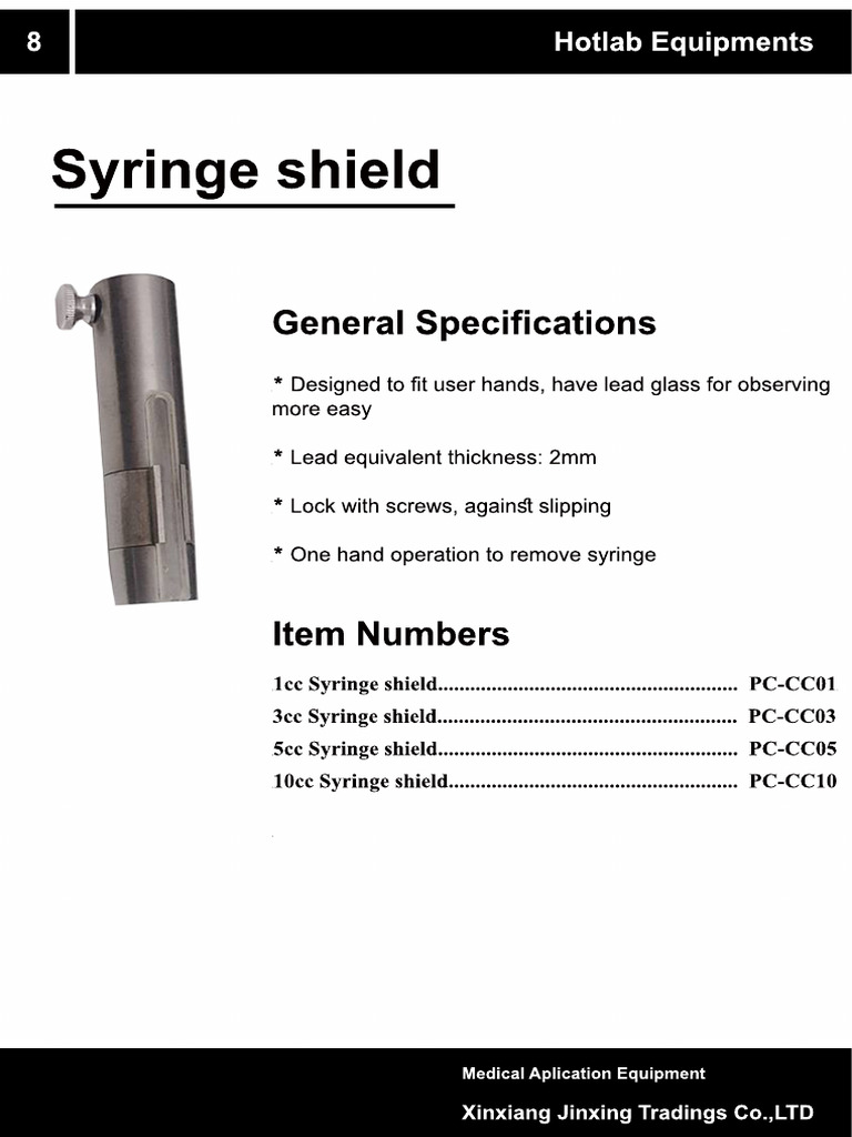 Syringe Shields for Medical Applications | PDF