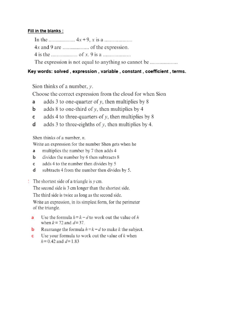 Math Worksheet 2 | PDF