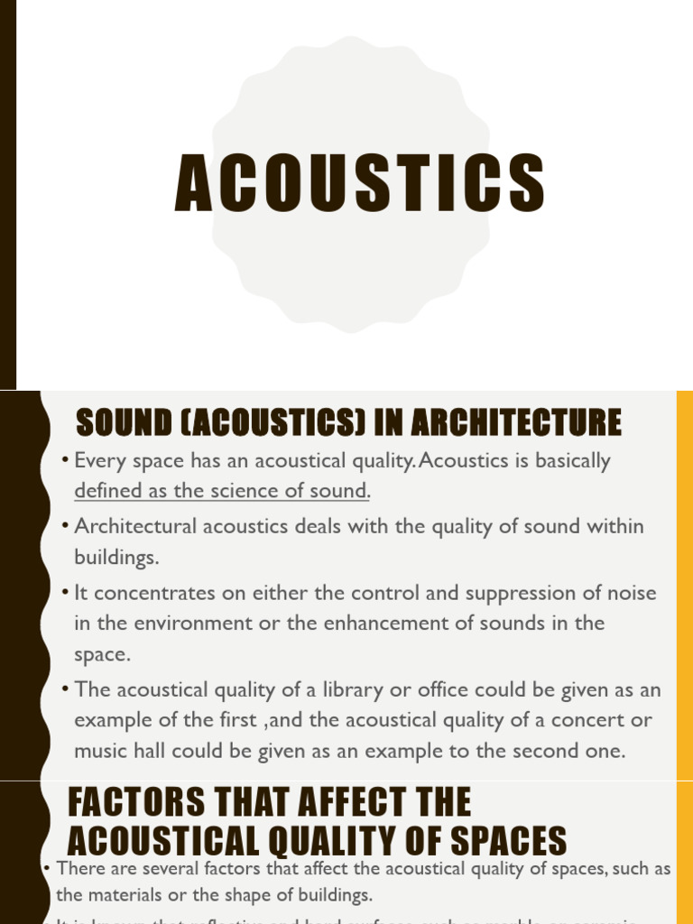 acoustic 1 | PDF | Acoustics | Sound