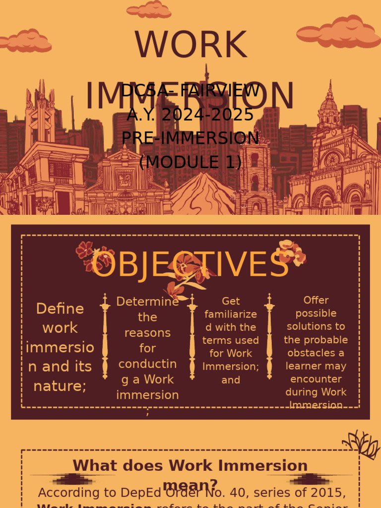 Work-Immersion-Module-1 | PDF | Curriculum
