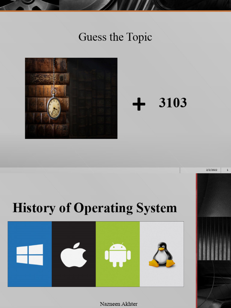 1 History of Operating System.pptx | PDF | Operating System | Microsoft ...