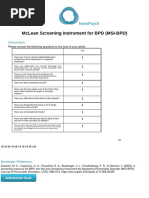 Msi BPD Borderline Personality Disorder Assessment Blank Form | PDF ...